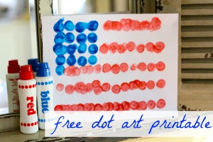 Dot Art Flag (free printable) - I Can Teach My Child!