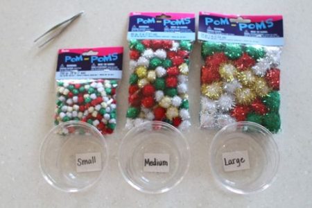 Christmas Pom-Pom Sorting - I Can Teach My Child!