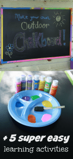 Outdoor Chalkboard Plus 5 Easy Learning Activities - I Can Teach My Child!