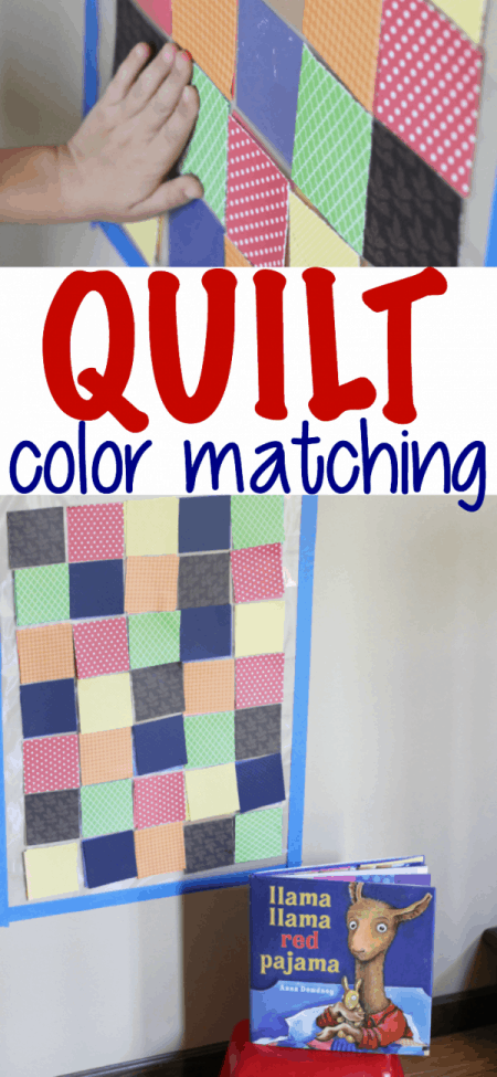 Llama Llama Red Pajama Quilt Color Matching - I Can Teach My Child!