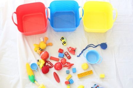 Sorting Toys by Color Activity for Toddlers - I Can Teach My Child!