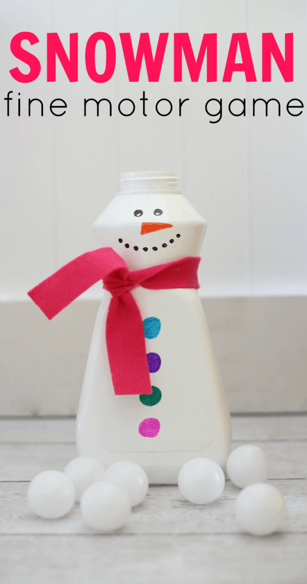 Fill the Snowman Fine Motor Game for Toddlers - I Can Teach My Child!