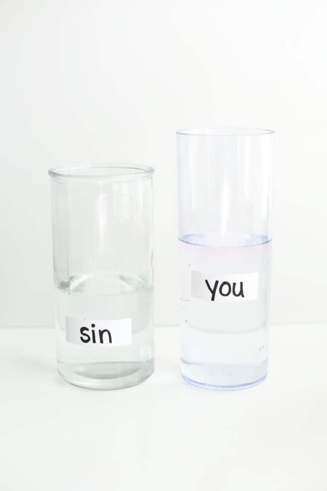 Science Experiment: Jesus Washes Our Sins Away