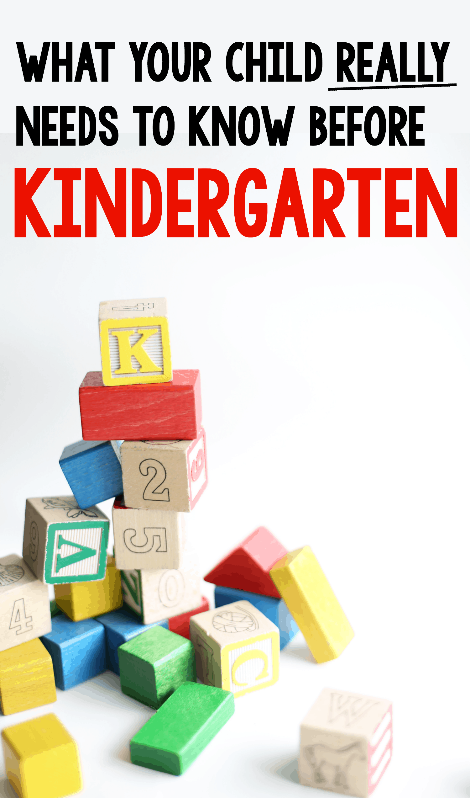 What Your Child Needs To Know Before Kindergarten I Can Teach My Child 