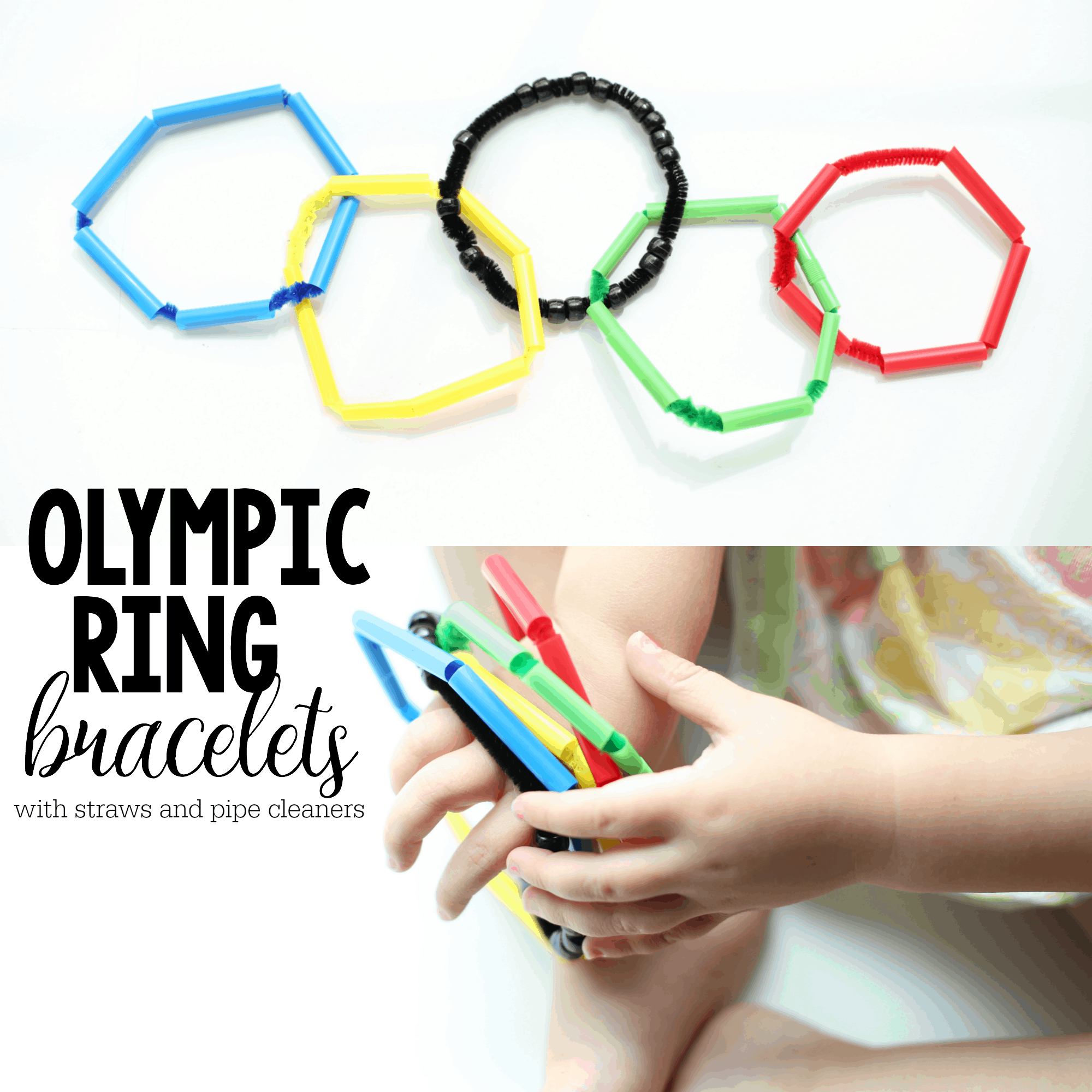 Olympic Ring Bracelets with Pipe Cleaners and Straws - I Can Teach My ...