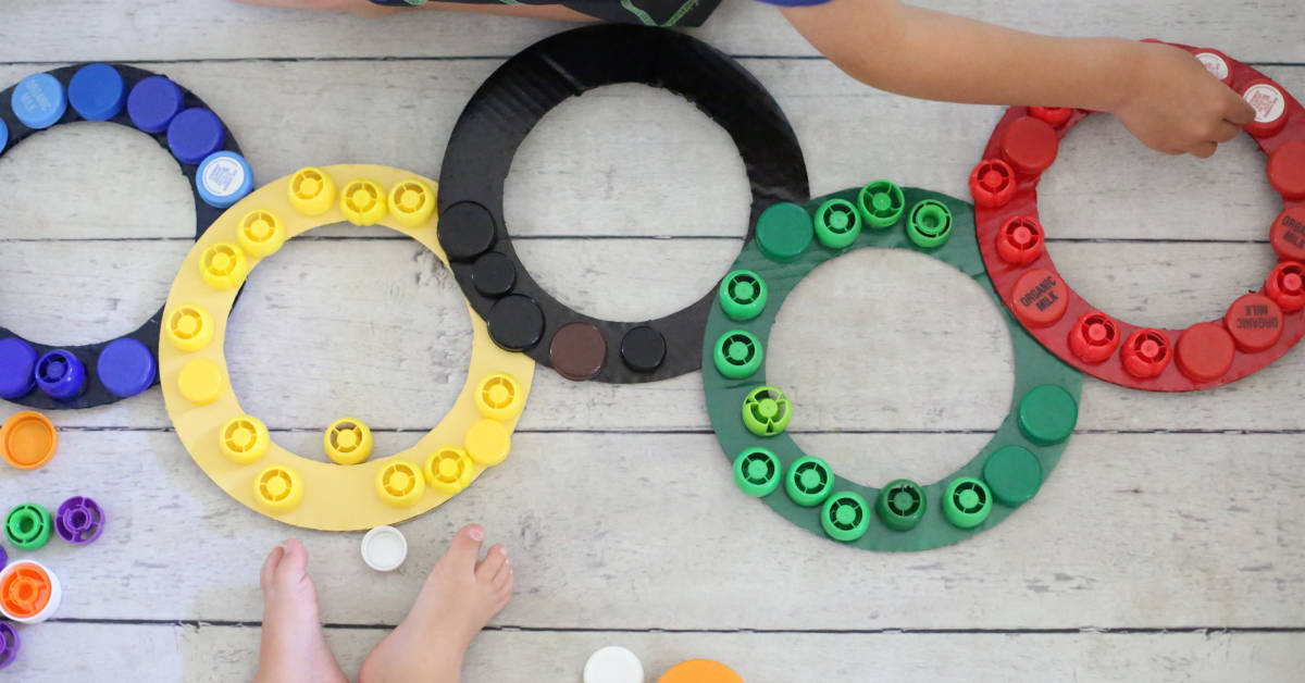 Olympic Rings Cap Sorting - I Can Teach My Child!