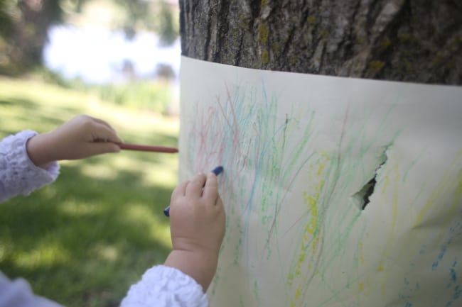 Outdoor Tree Bark Rubbings - I Can Teach My Child!