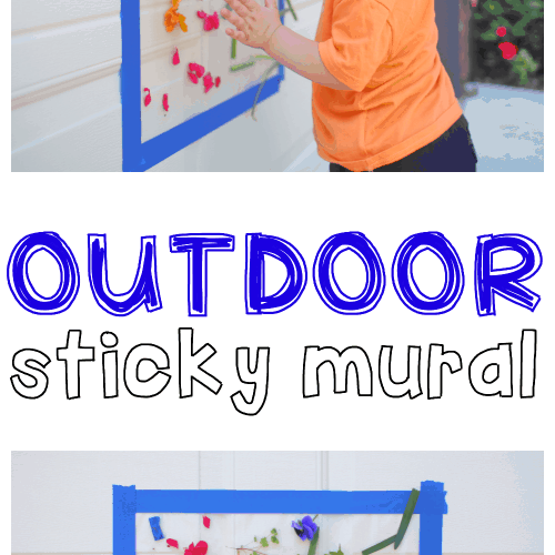 Outdoor Sticky Collage - I Can Teach My Child!
