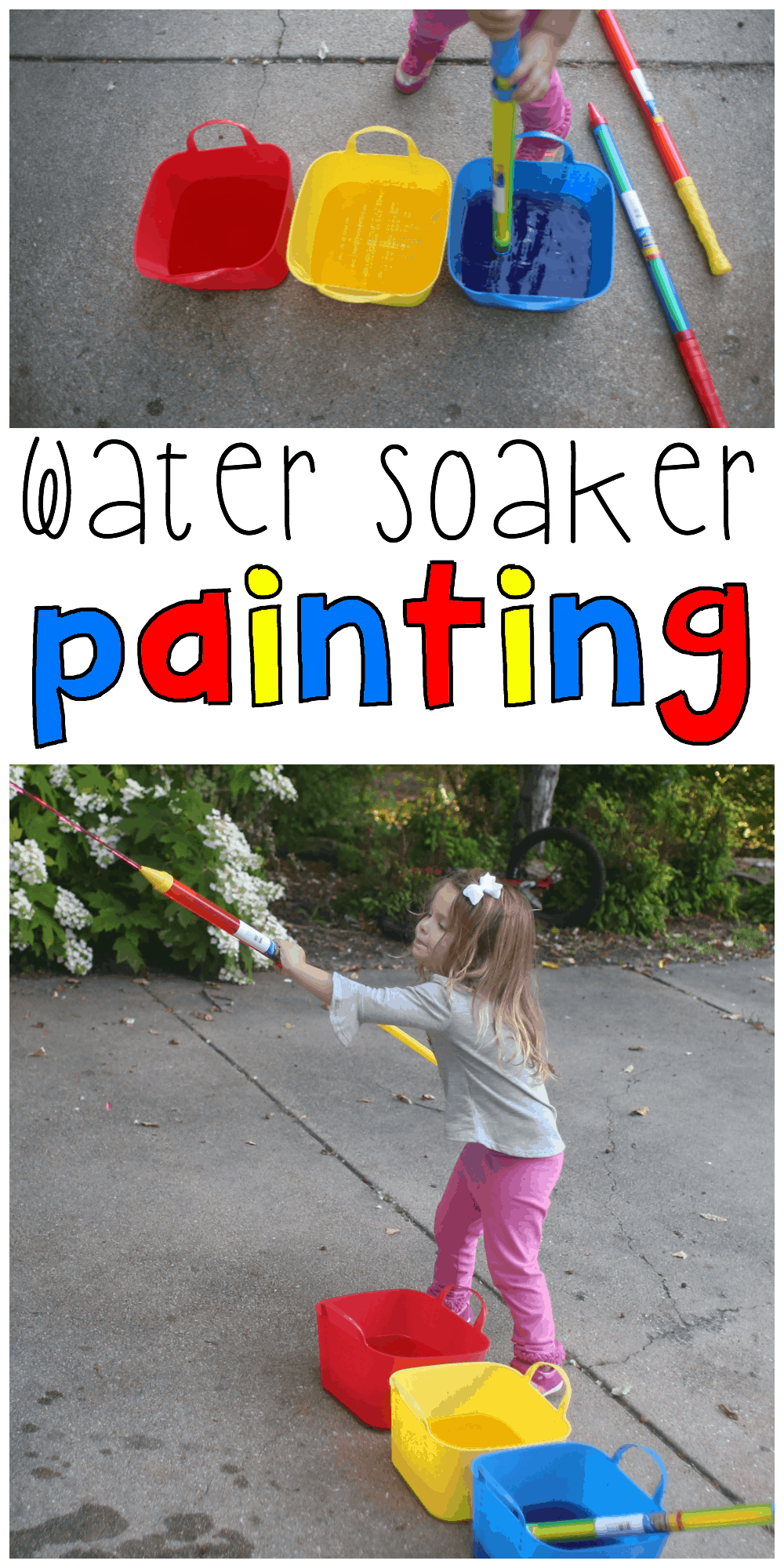 Water Soaker Painting for Toddlers - I Can Teach My Child!