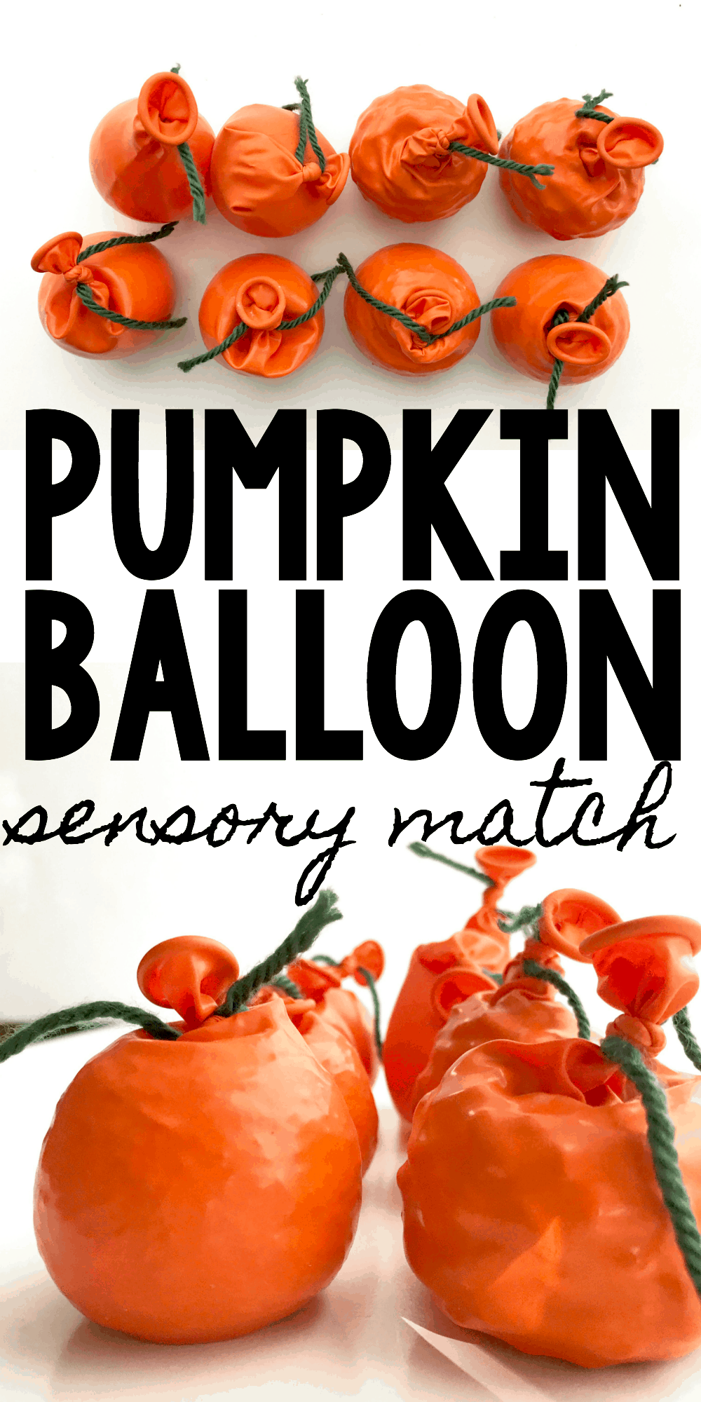 Pumpkin Balloon Sensory Matching - I Can Teach My Child!