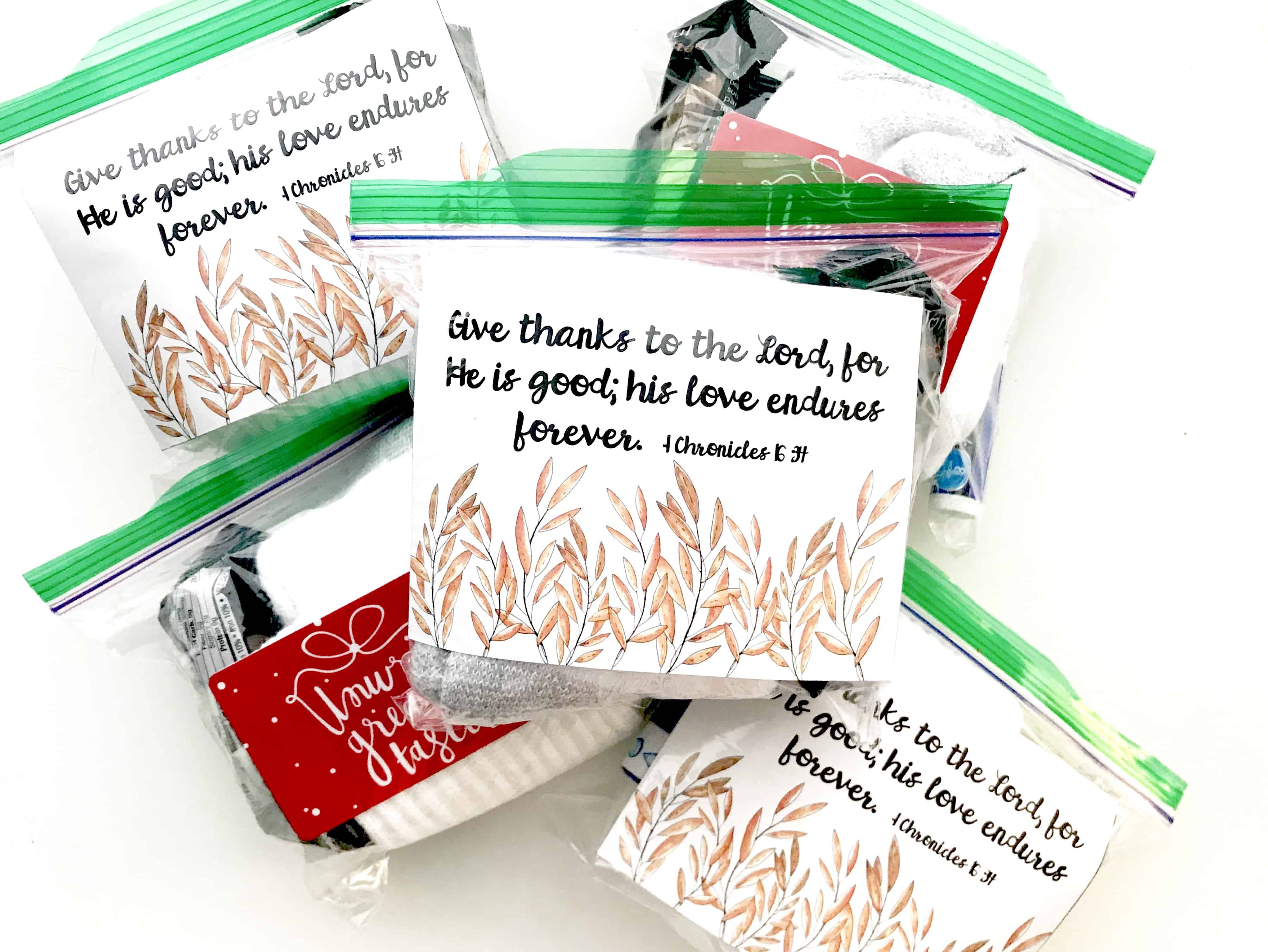 Thanksgiving Blessing Bags To Give Away - I Can Teach My Child!