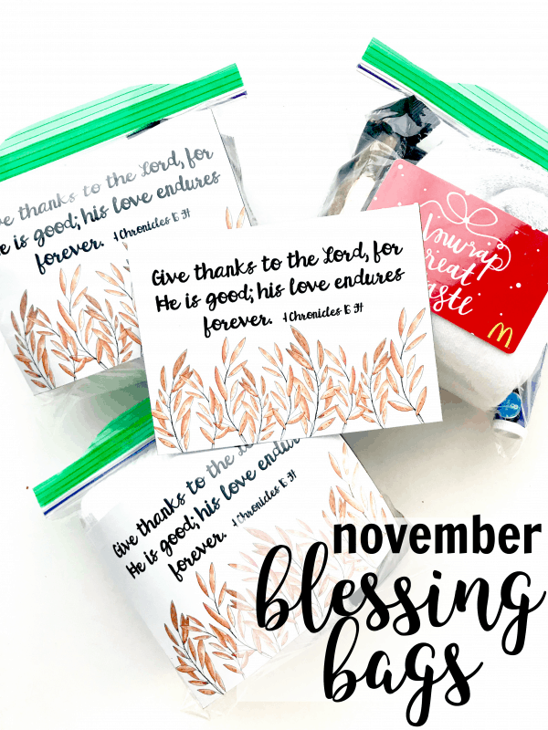 Thanksgiving Blessing Bags To Give Away - I Can Teach My Child!