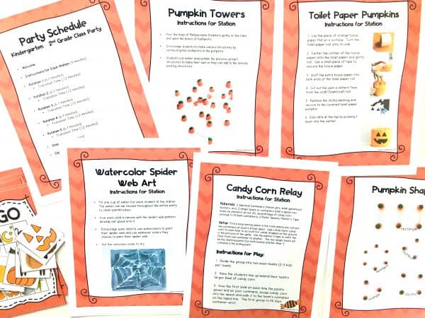 Halloween Class Party Ideas (Kindergarten though 2nd Grade) - I Can ...